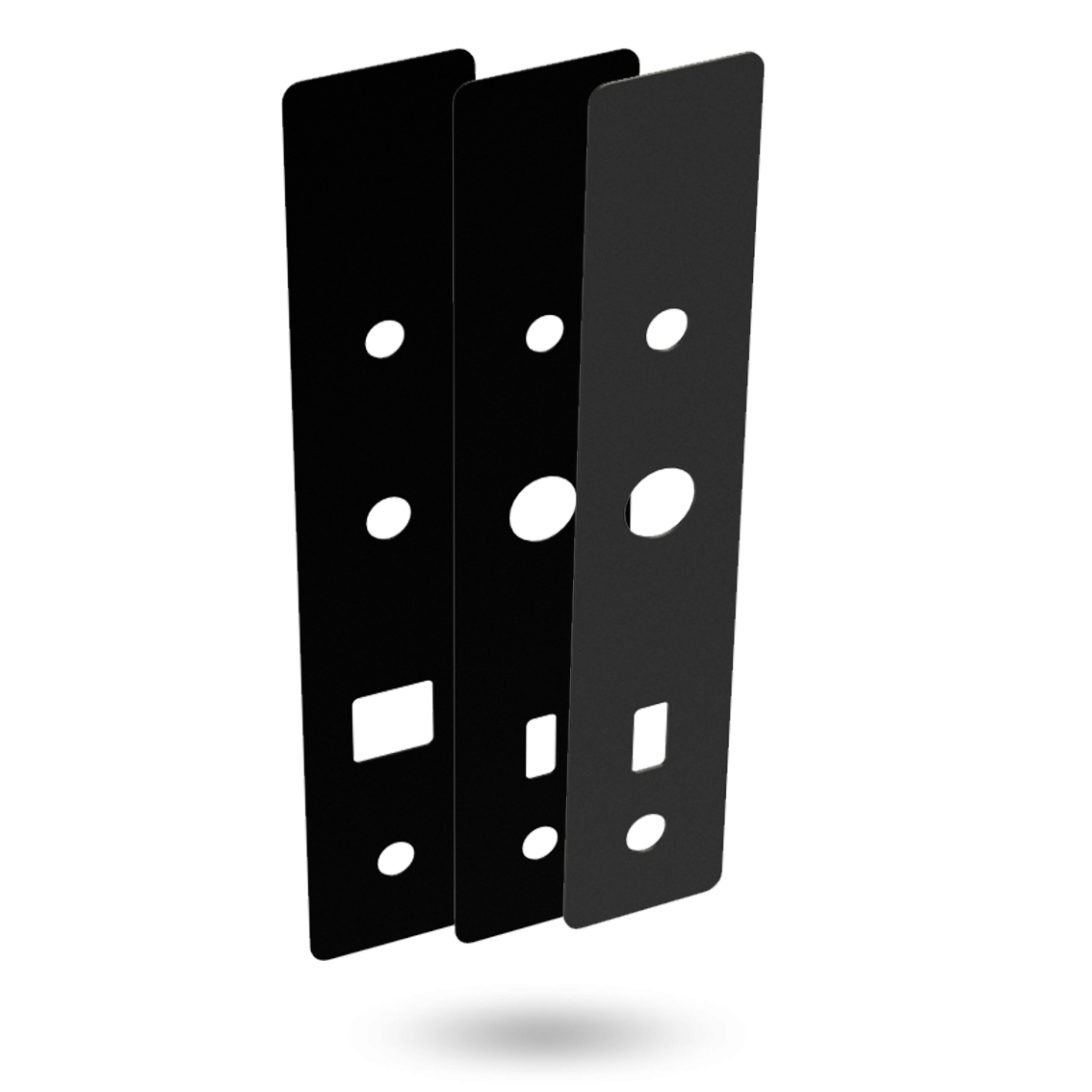 Yale Unity Slim Retrofit Scar Plate 58mm Black — The Keyless Store