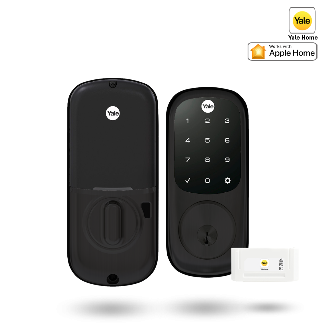 Yale Assure Keyed Deadbolt Matt Black Smart Ready | The Keyless Store