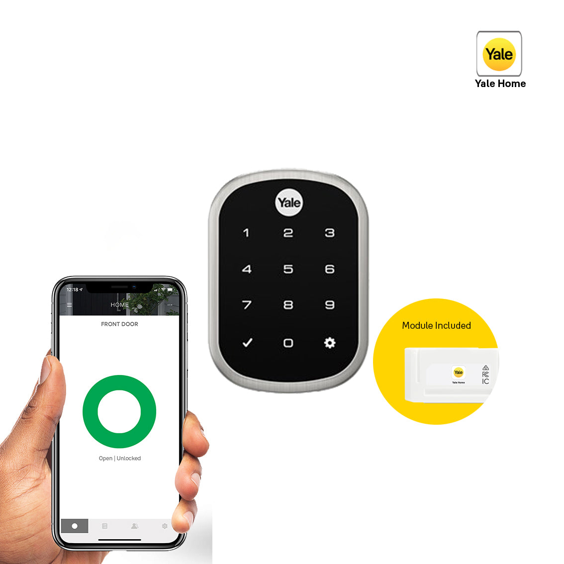 Yale Assure SL Deadbolt Satin Nickel | Smart Lock NZ | The Keyless Store