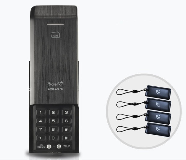 Gateman WK20 Sliding Cover Digital Rim Lock | The Keyless Store